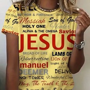 Tops | Nwt Xxl Yellow Jesus Shirt 385 | Poshmark